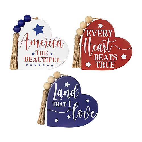 Click here for Northlight 3.75in Set Of 3 Hearts With Beaded Tass... prices