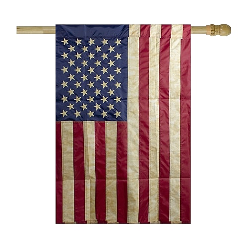 Click here for Northlight 40in X 28in Embroidered Tea-Stained Usa... prices