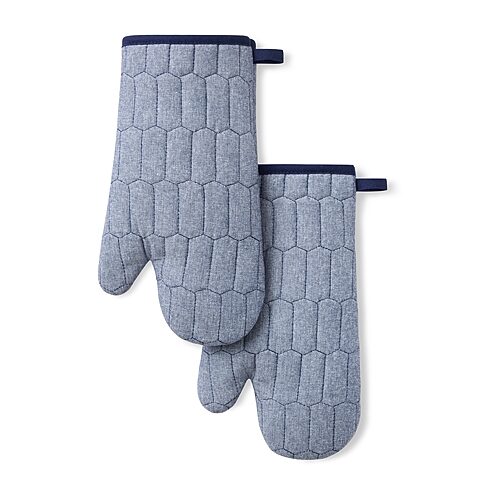 Click here for Martha Stewart Honeycomb Quilted Chambray Oven Mit... prices