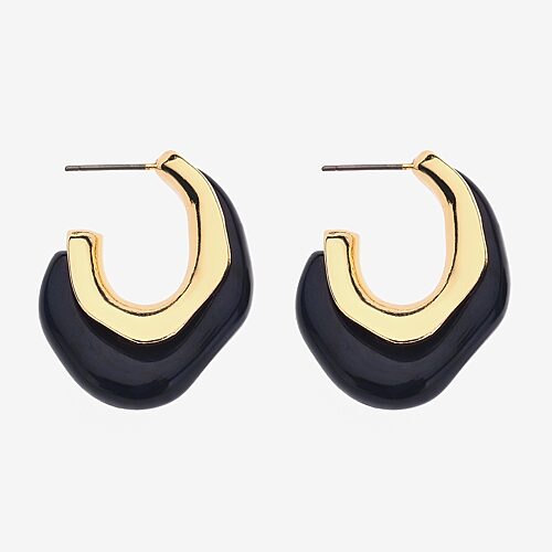 Click here for Bijoux Bar Womens 1 1/2 Inch Hoop Earrings  One Si... prices