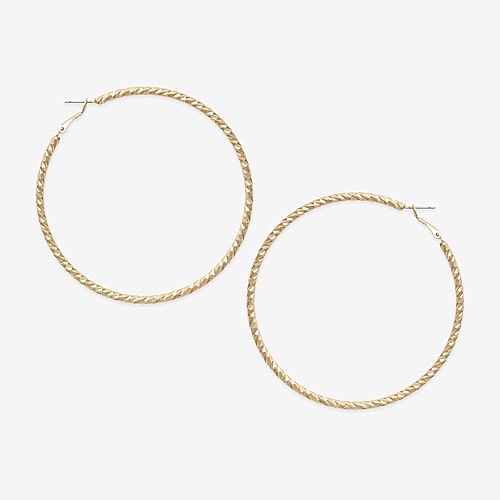 Click here for Bold Elements Womens 80mm Hoop Earrings  One Size... prices