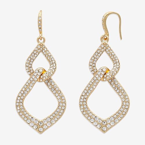 Click here for Bold Elements Gold Tone Womens Glass Drop Earrings... prices