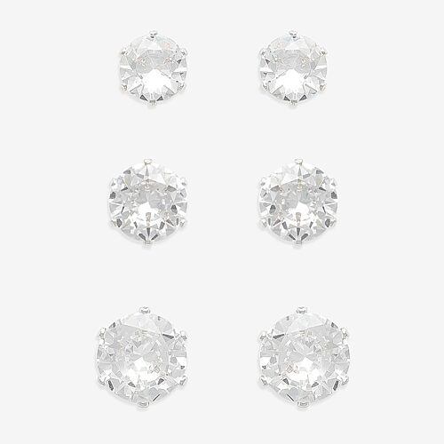 Click here for Mixit Womens Cubic Zirconia Hypoallergenic 3 Pair... prices