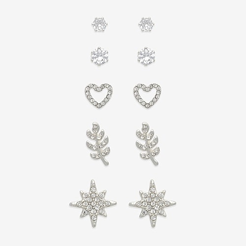 Click here for Mixit Womens Cubic Zirconia Heart Hypoallergenic 5... prices