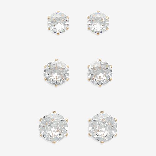 Click here for Mixit Womens Cubic Zirconia Hypoallergenic 3 Pair... prices