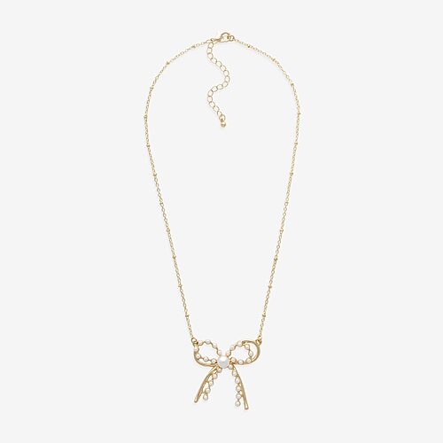 Click here for Bold Elements Gold Tone Womens Simulated Pearl Bow... prices