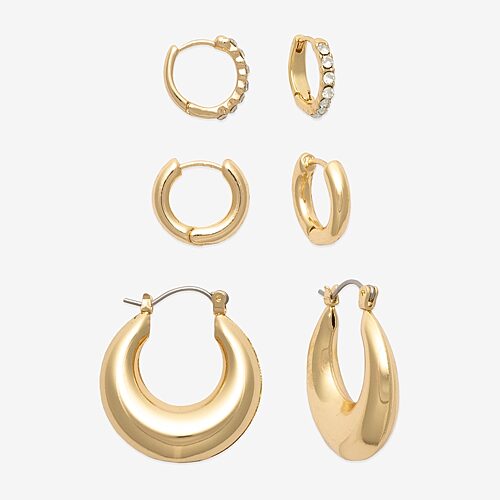Click here for Mixit Womens 3 Pair Earring Set  One Size  Yellow prices