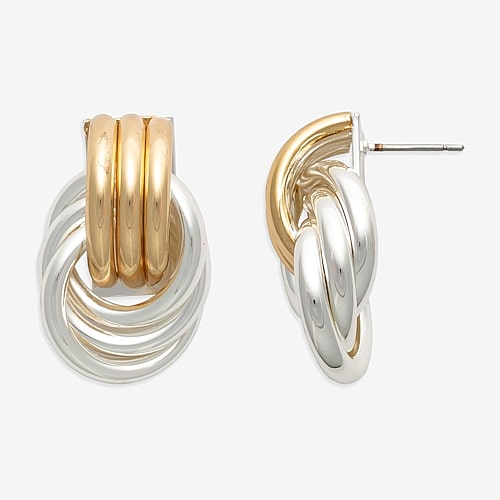 Click here for Bold Elements Two Tone Womens Drop Earrings  One S... prices