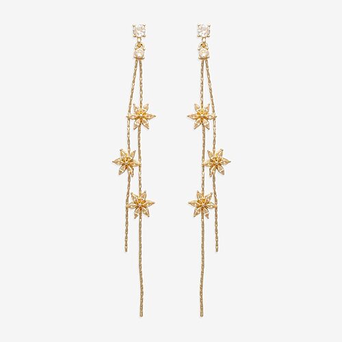 Click here for Mixit Gold Tone Linear Womens Cubic Zirconia Flowe... prices