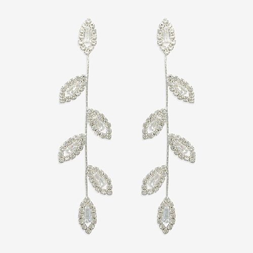 Click here for Mixit Womens Glass Drop Earrings  One Size  Silver prices