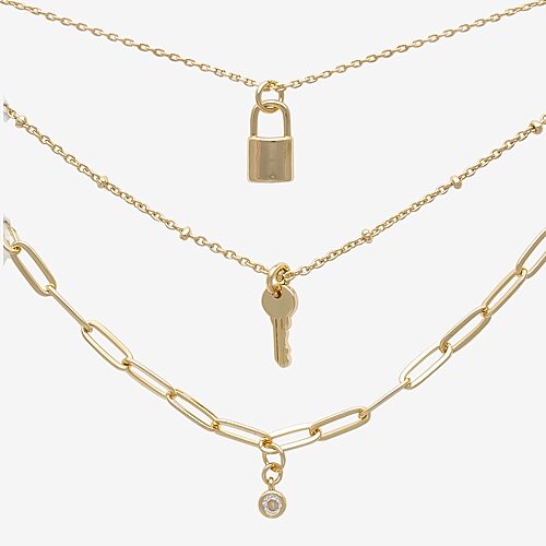 Click here for Mixit Womens Glass Hypoallergenic 3-pc. Necklace S... prices