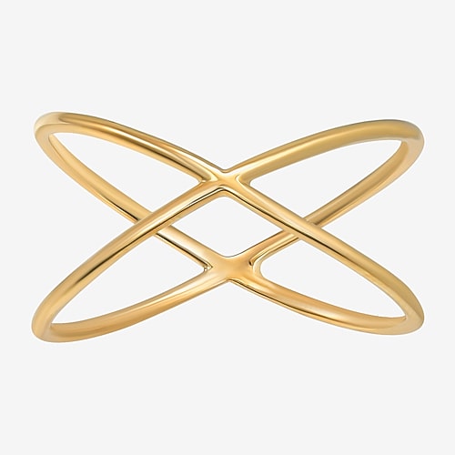 Click here for Gold Addiction Womens 10K Gold Crossover Band  7... prices