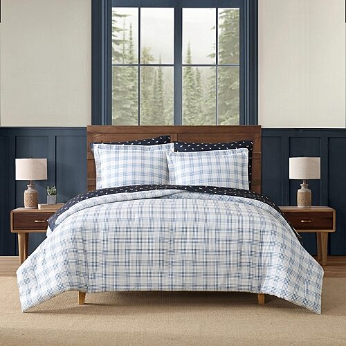 Click here for Eddie Bauer Beach Pine Plaid 5-Pc. Comforter Set... prices