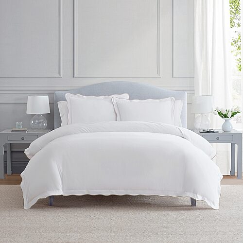 Click here for Martha Stewart Simple Scallop Easy Care Duvet Cove... prices