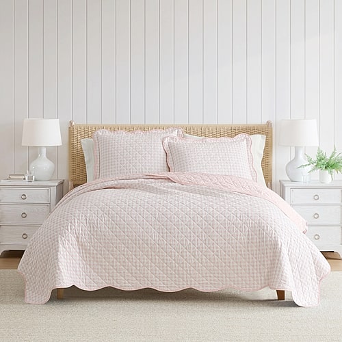 Click here for Martha Stewart Olivia Gingham Easy Care Quilt Set... prices