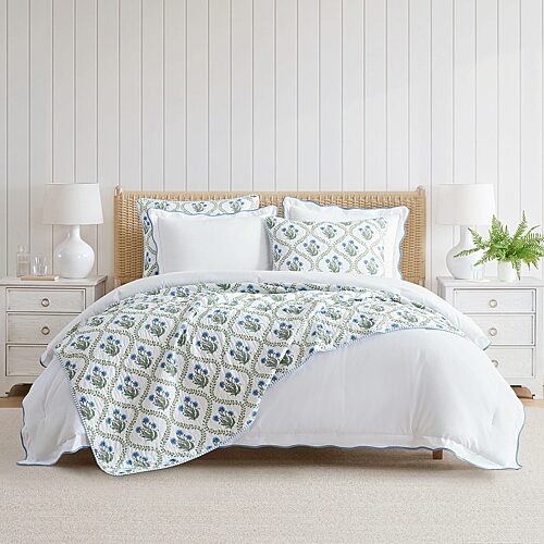 Click here for Martha Stewart Chloe Easy Care Quilt Set  One Size... prices