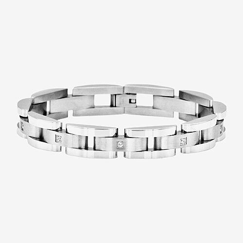 Click here for Mens Stainless Steel Solid 8 3/4 Inch Link Bracele... prices