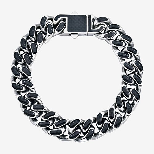 Click here for Mens Stainless Steel 8 1/2 Inch Solid Chain Bracel... prices