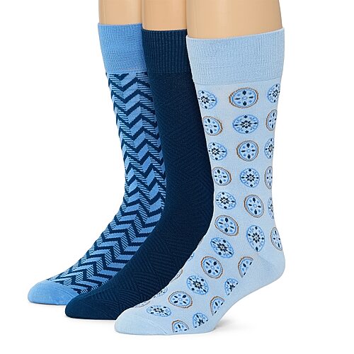 Click here for Stafford Mens 3 Pair Crew Socks  10-13  Blue prices