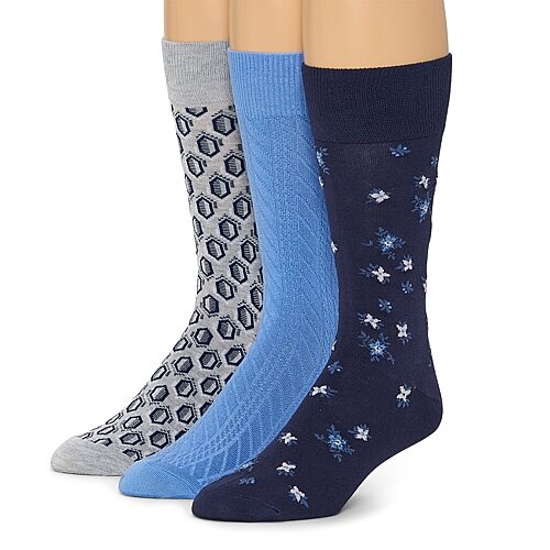 Click here for Stafford Mens 3 Pair Crew Socks  10-13  Blue prices