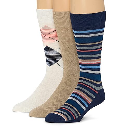 Click here for Stafford Mens 3 Pair Crew Socks  10-13  Blue prices