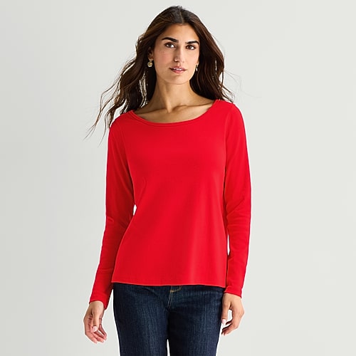 Click here for St. Johns Bay Womens Easy-on + Easy-off Crew Neck... prices