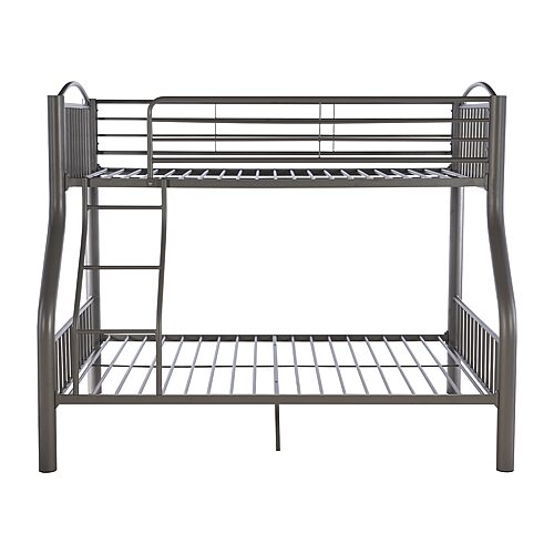 Linon Twin Over Full Bunk Bed  One Size  Silver