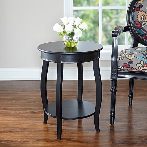 Click here for Linon Round Table Chairside Table  One Size  Black prices