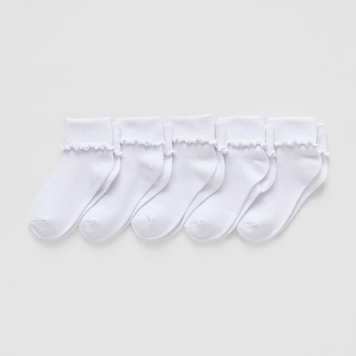 Click here for Okie Dokie Toddler Girls 5 Pair Turncuff Socks  4t... prices