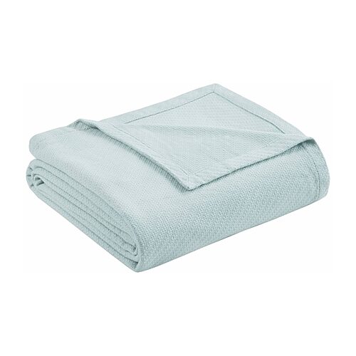 Click here for Madison Park Liquid Cotton Blanket  King - Blue prices