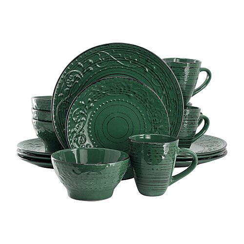 Click here for Elama Malibu Sea Glass Dg 16-pc. Stoneware Dinnerw... prices