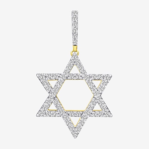 Click here for Star Of David (J / I3) Mens 3/4 CT. T.W. Natural W... prices