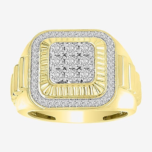 Click here for (J / I3) Mens 1/2 CT. T.W. Natural White Diamond 1... prices