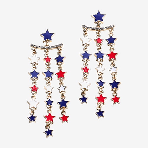 Click here for Mixit 4th Of July Fringe Womens Star Chandelier Ea... prices
