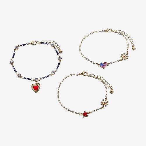 Click here for Mixit 4th Of July Womens 3-pc. Bracelet Set  One S... prices