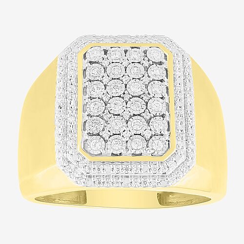 Click here for (J / I3) Mens 1/2 CT. T.W. Natural White Diamond 1... prices