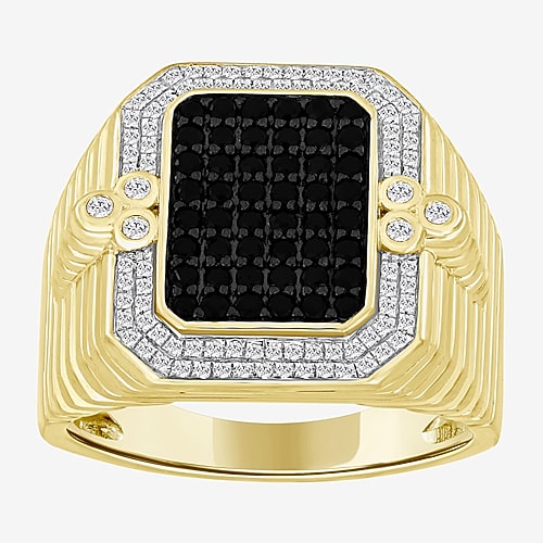 Click here for (Black / I3) Mens 3/4 CT. T.W. Natural Black Diamo... prices