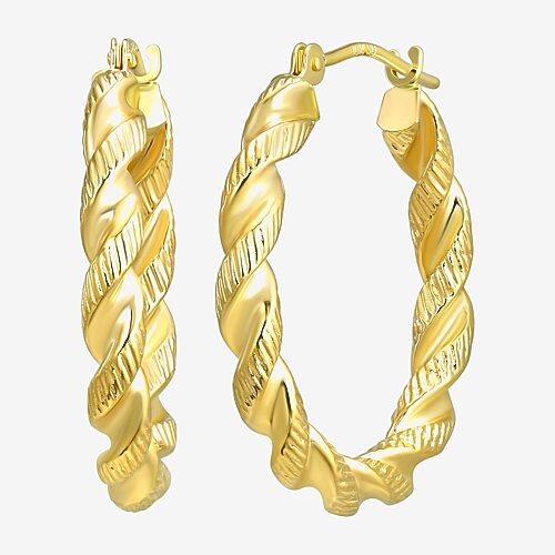 Click here for Womens 10K Gold 23mm Circle Hoop Earrings  One Siz... prices