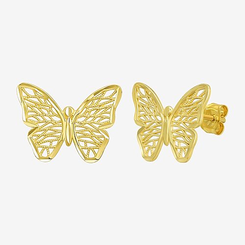 Click here for 14K Gold 12mm Butterfly Stud Earrings  One Size  Y... prices