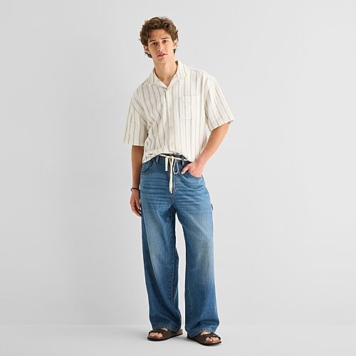 Click here for Arizona Mens Super Baggy Fit Jean  Small  Blue prices