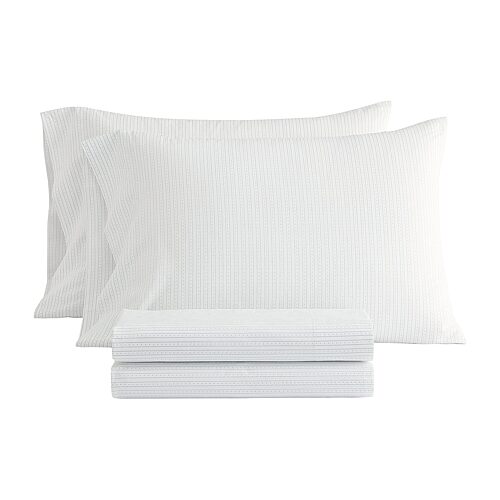 Click here for Martha Stewart Dottie Stripe Sheet Set  One Size... prices