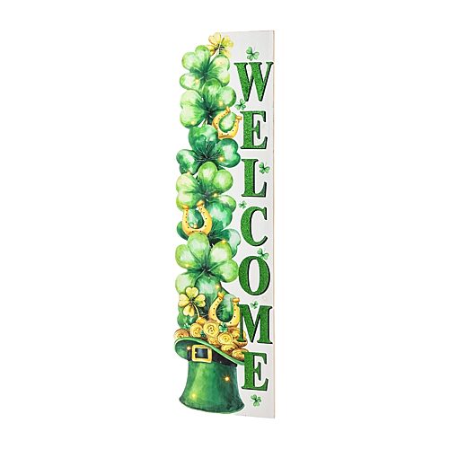 Click here for Glitzhome 42 Lighted Wood Stacked Shamrock St. Pat... prices