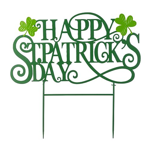 Click here for Glitzhome 24 Metal Happy St. Patricks Day Yard Art... prices