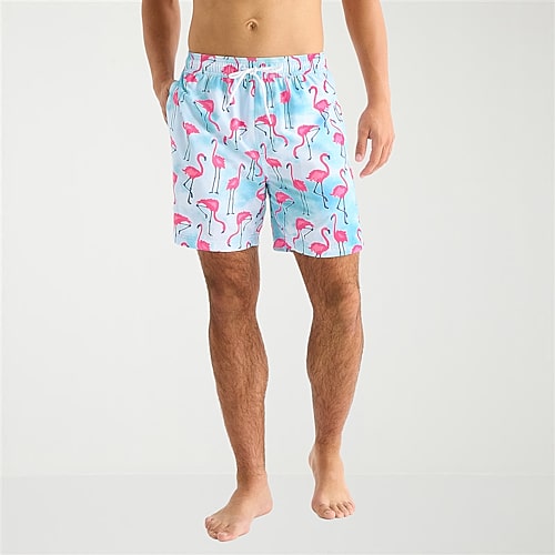 Click here for Arizona Mens 6 1/2 Animal Swim Trunks  Small  Blue prices