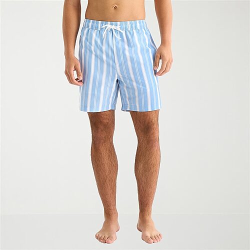 Click here for Arizona Mens 6 1/2 Striped Swim Trunks  Small  Blu... prices