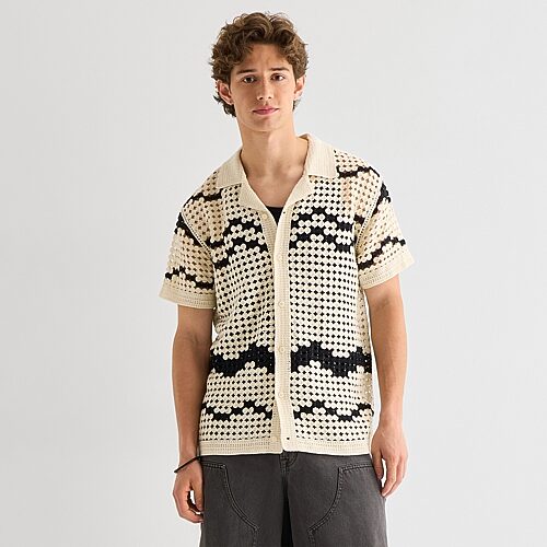 Click here for Arizona Mens Short Sleeve Button Polo Sweater  X-l... prices