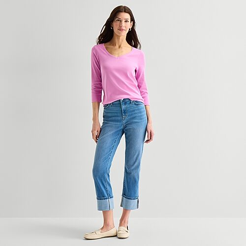 Click here for St. Johns Bay Womens High Rise Straight Leg Jean... prices
