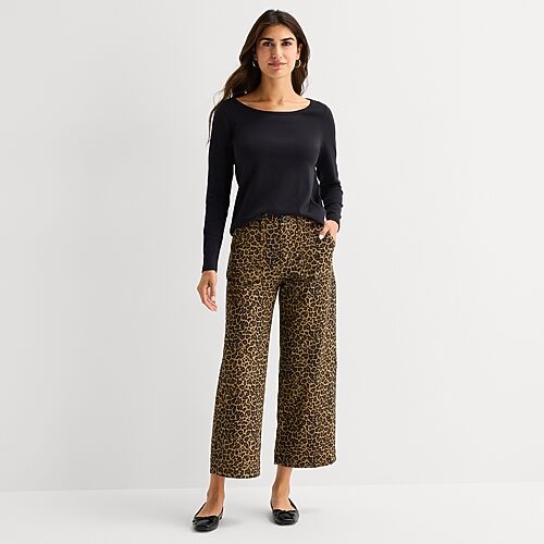 Click here for St. Johns Bay Womens Wide Leg High Rise Cropped Pa... prices