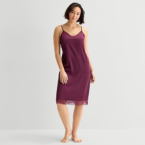 Click here for Ambrielle Womens Satin Sleeveless V Neck Chemise... prices