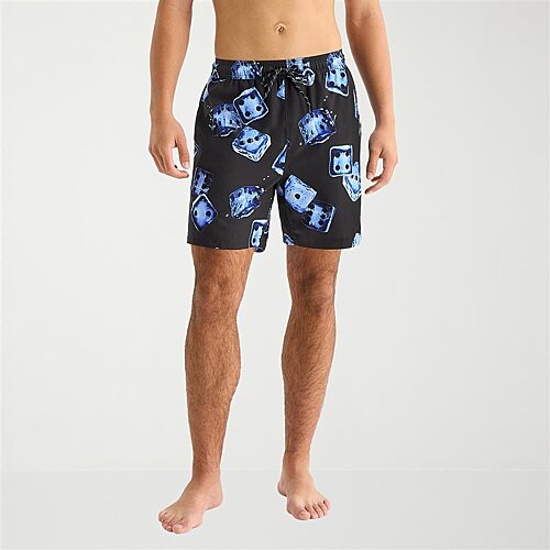 Click here for Arizona Mens 6 1/2 Patchwork Swim Trunks  Small  B... prices